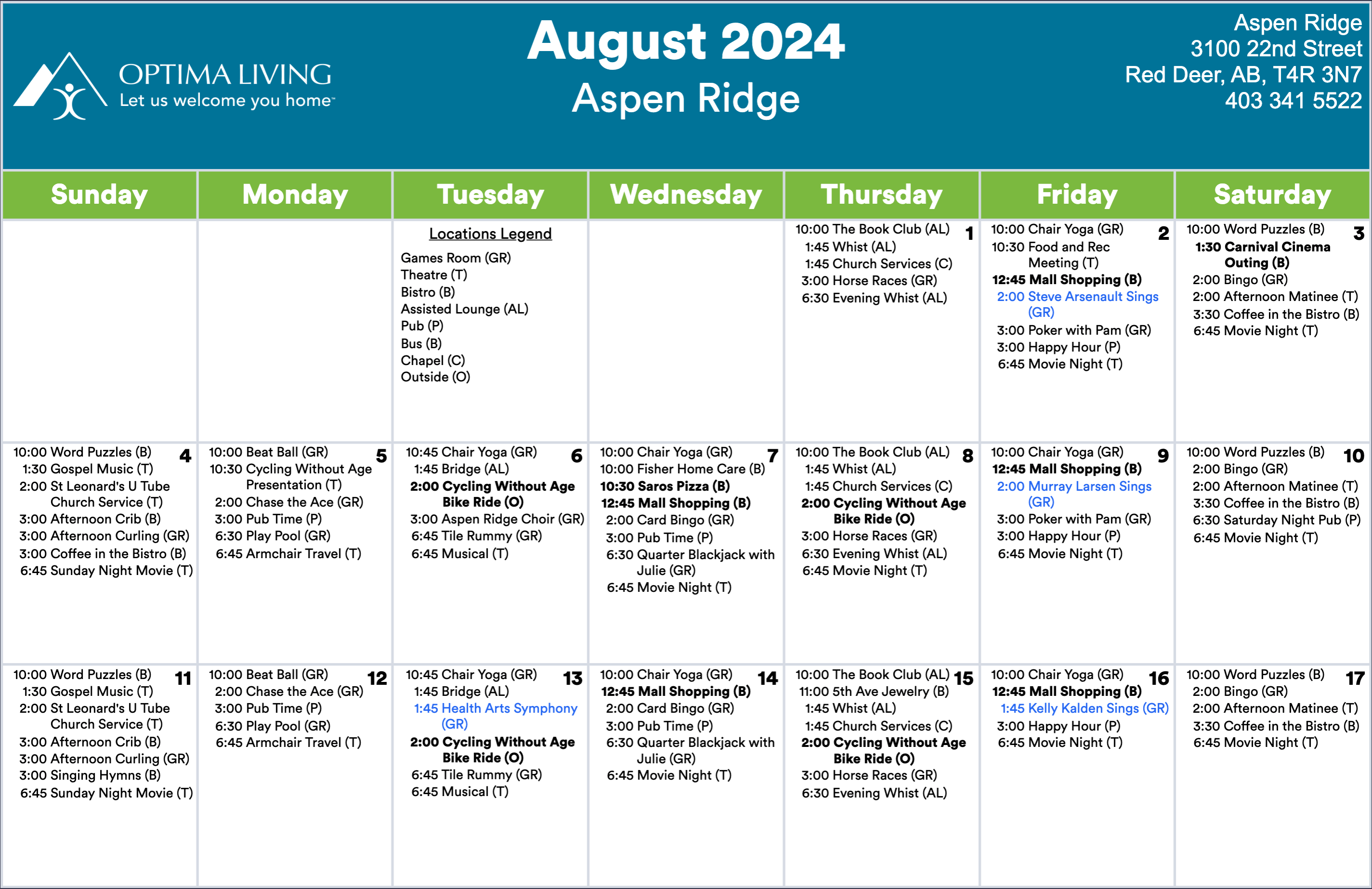 Residence Events | Aspen Ridge